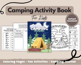 Camping Activity Book for Kids | Nature Games, Crafts (digital Download ...