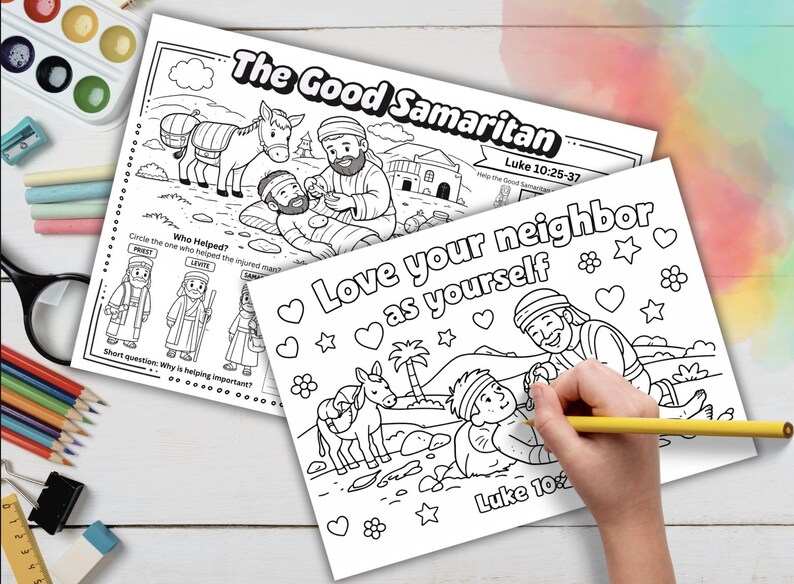 Good Samaritan Bible Activity Worksheet | Kindness, Mercy, Sunday ...