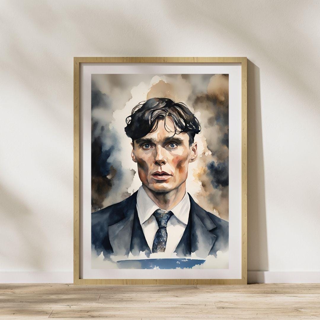 Cillian Murphy Watercolor Portrait - Peaky Blinders Inspired Art ...