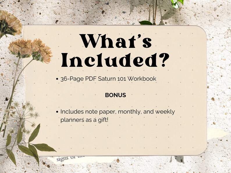 Saturn 101 Workbook: 36-page PDF + Notepad & Planners - Detailed Guide ...