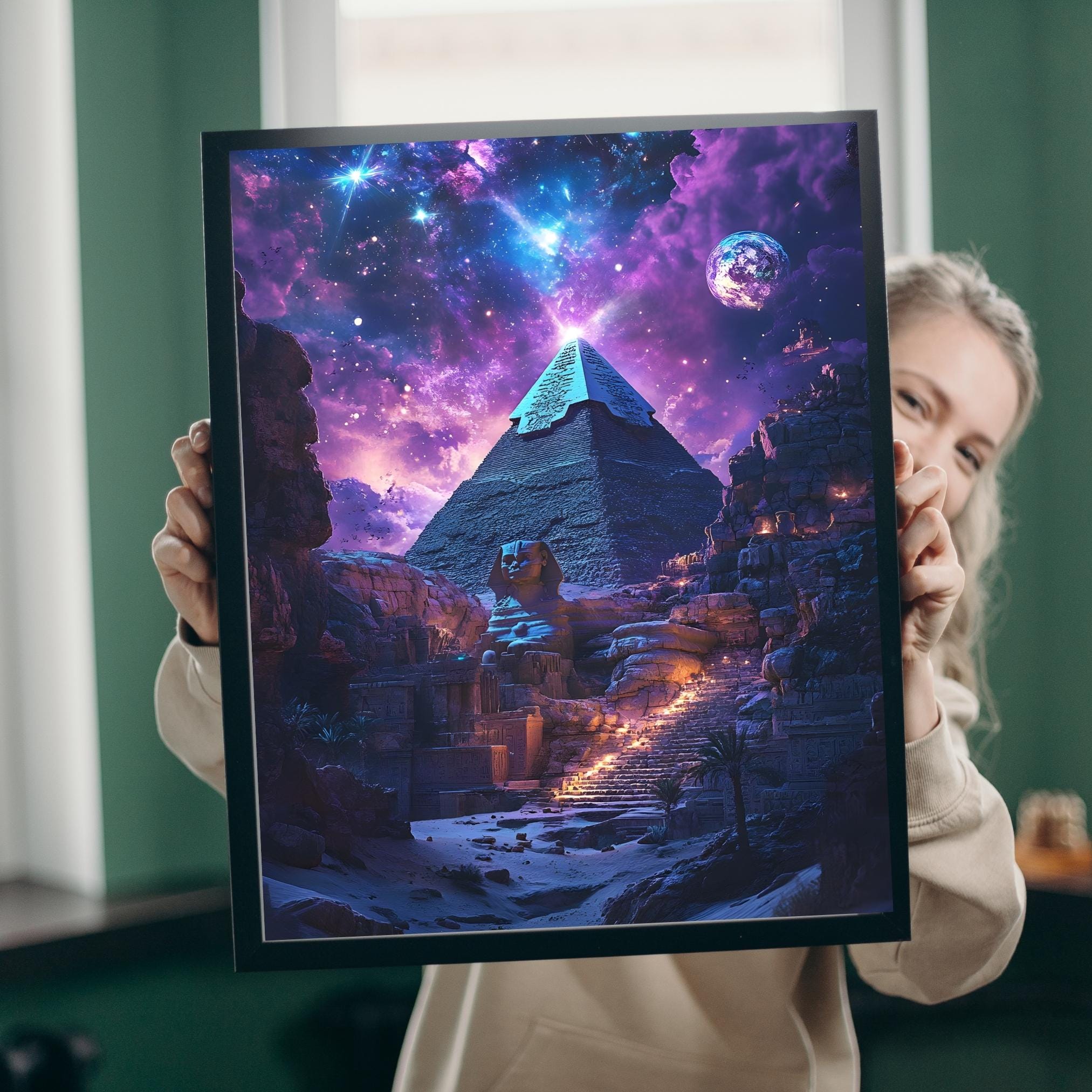Celestial Pyramid Digital Art – Orion Constellation Alignment With Giza ...