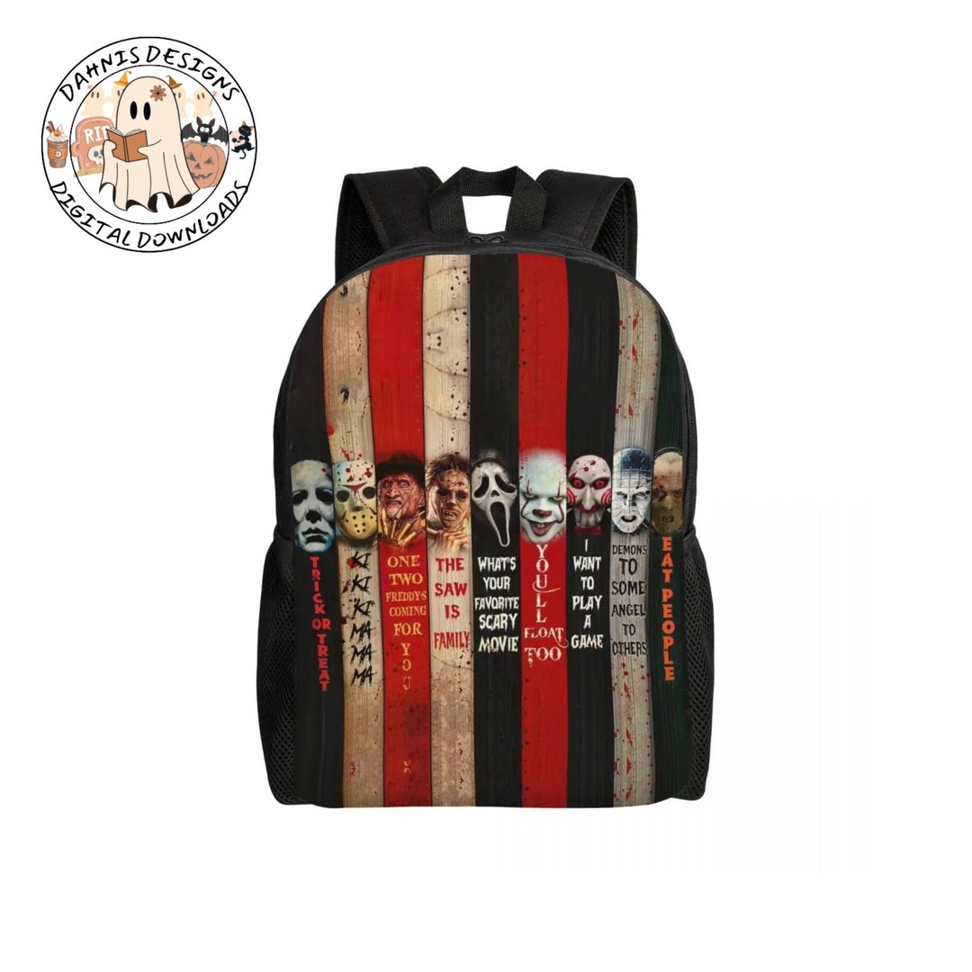 Halloween Horror Movie Character Travel Backpack 3 Styles - Etsy