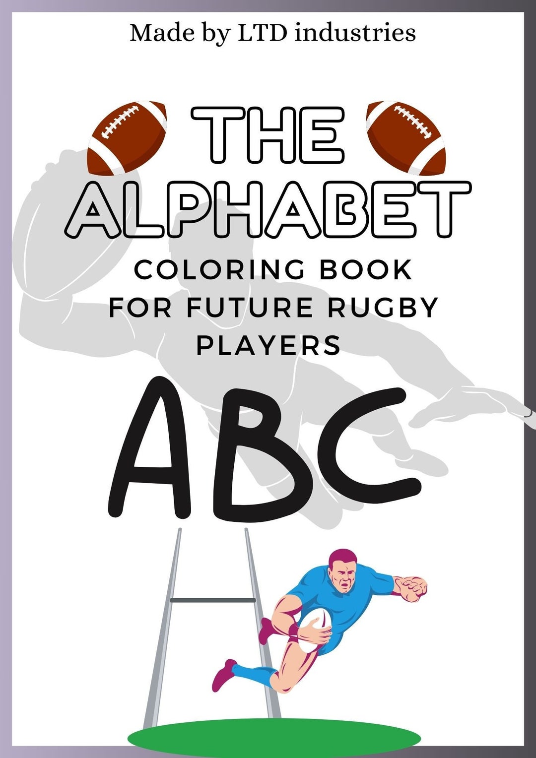 Alphabet Coloring Book for Future Rugby Players - Etsy