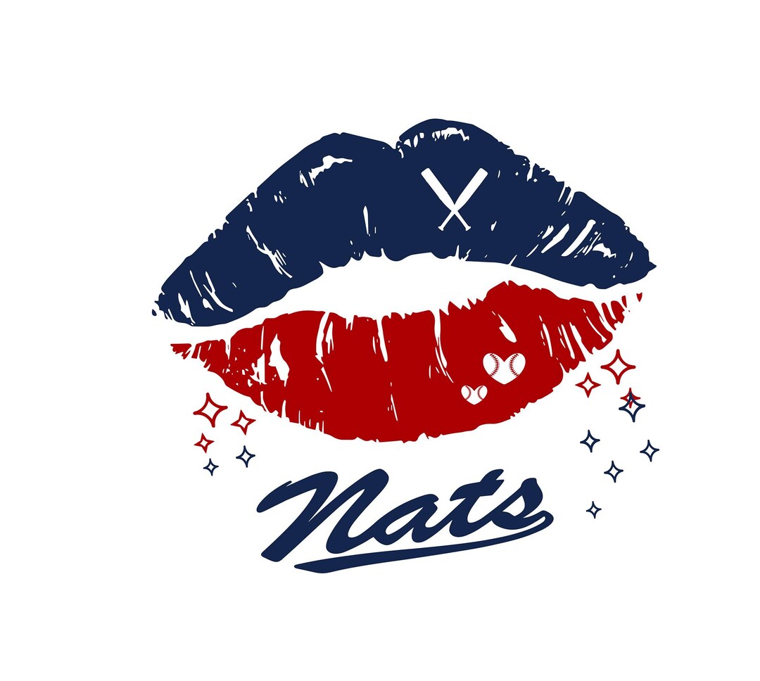 Nationals Lips Svg, Sports Svg, Baseball Svg, Svg Files for Cricut, Digital Download, Instant ...