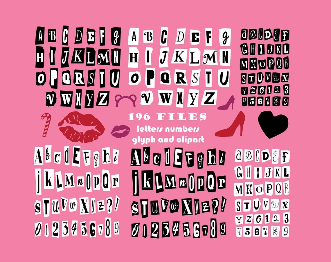 Burn Book Alphabet SVG DXF, Burn Book Letters Svg, Mean Girls Inspired ...