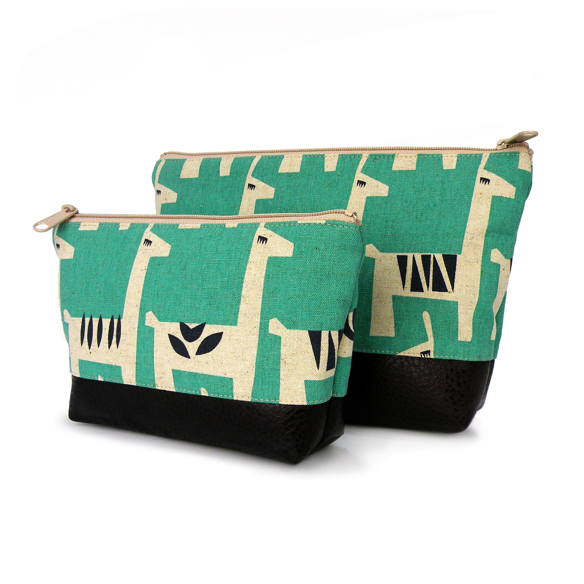 Teal Llama Organizer Plastic No Mess Lining Vegan Cosmetic - Etsy