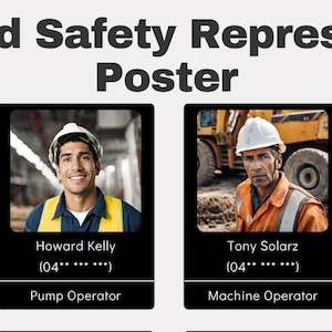 Editable Health and Safety Representatives Poster | Customizable Team ...