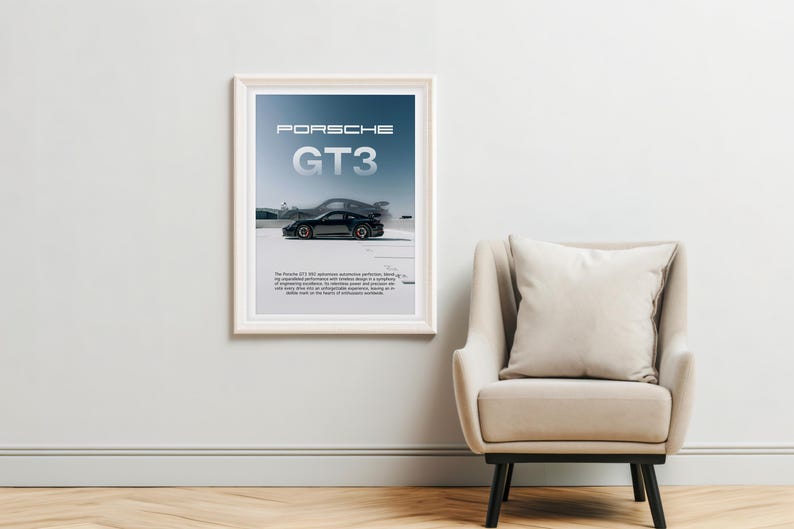Porsche GT3 Cinematic Poster | Car Poster | Sports Car Art | High ...