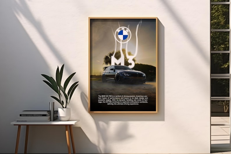 BMW M3 F80 Cinematic Poster | Car Poster | Sports Car Art | High ...