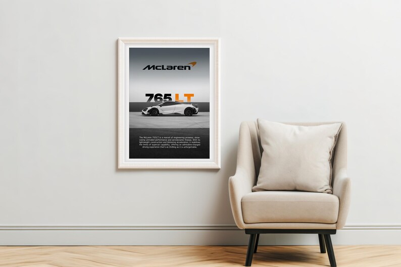 Mclaren 765LT Cinematic Poster | Car Poster | Sports Car Art | High ...