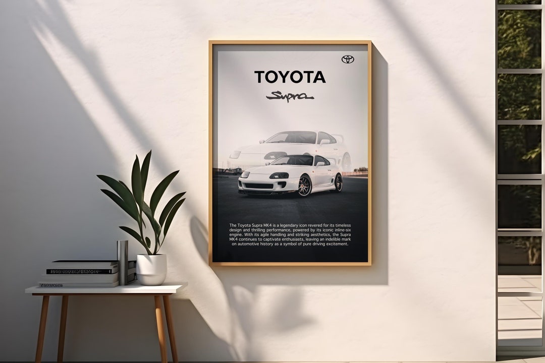 Toyota Supra MK4 Cinematic Poster | Car Poster | Sports Car Art | High ...