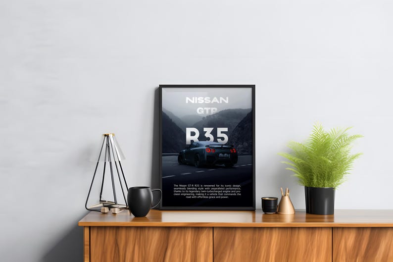 Nissan GTR R35 Cinematic Poster | Car Poster | Sports Car Art | High ...