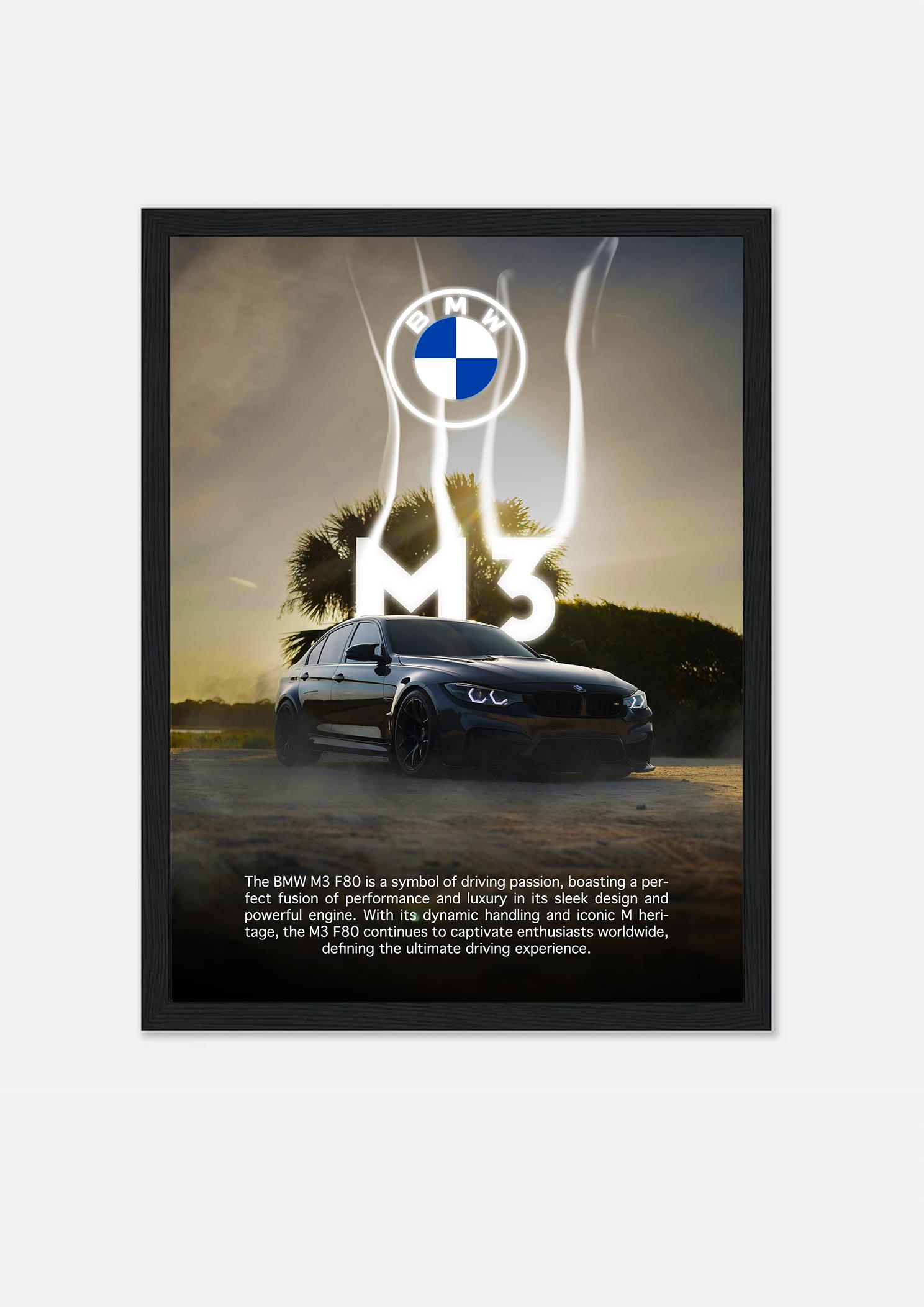 BMW M3 F80 Cinematic Poster | Car Poster | Sports Car Art | High ...