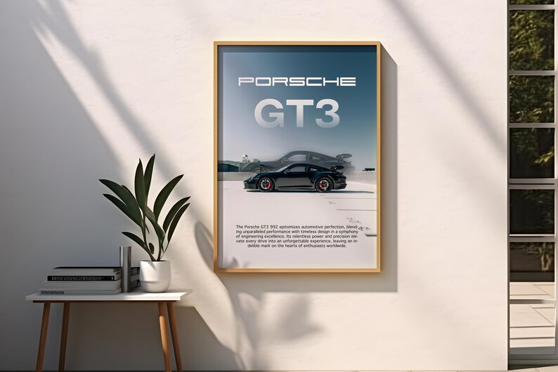 Porsche GT3 Cinematic Poster | Car Poster | Sports Car Art | High ...
