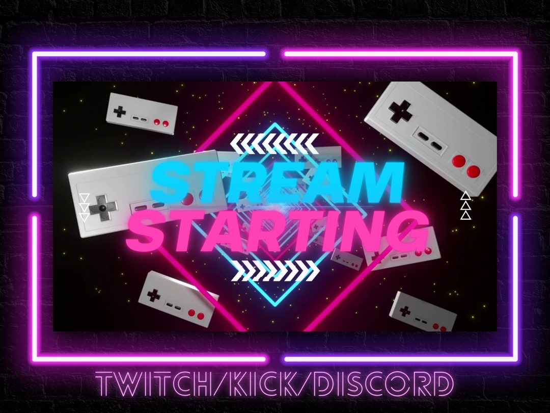 Neon Console Stream Overlay Pack Animated Twitch Overlay Pack Twitch ...