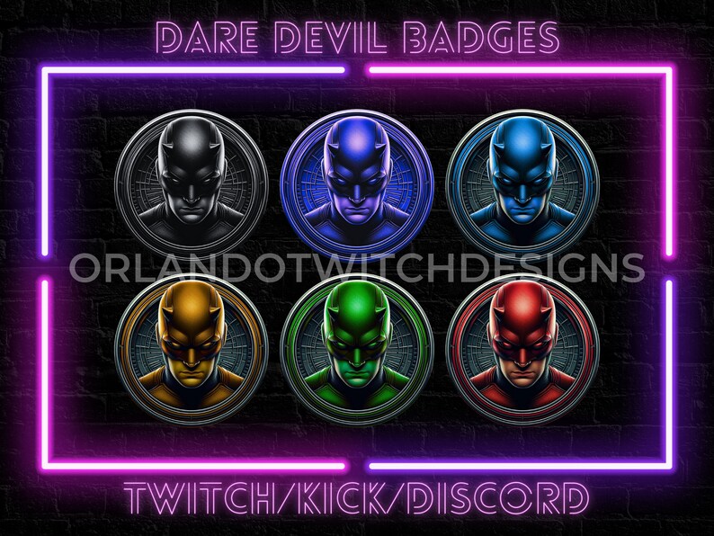 Anime Badges for Twitch, Youtube, and Discord Superhero-themed Badges ...