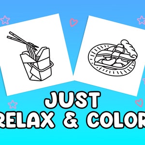 40 Bold and Easy Coloring Pages for Kids and Adults: Food Truck Eats ...