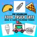 40 Bold and Easy Coloring Pages for Kids and Adults: Food Truck Eats ...