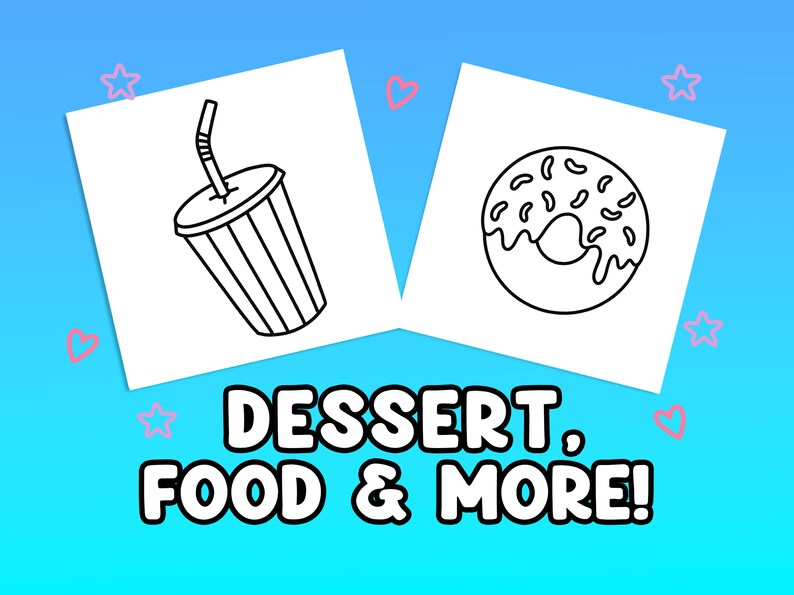 40 Bold and Easy Coloring Pages for Kids and Adults: Food Truck Eats ...