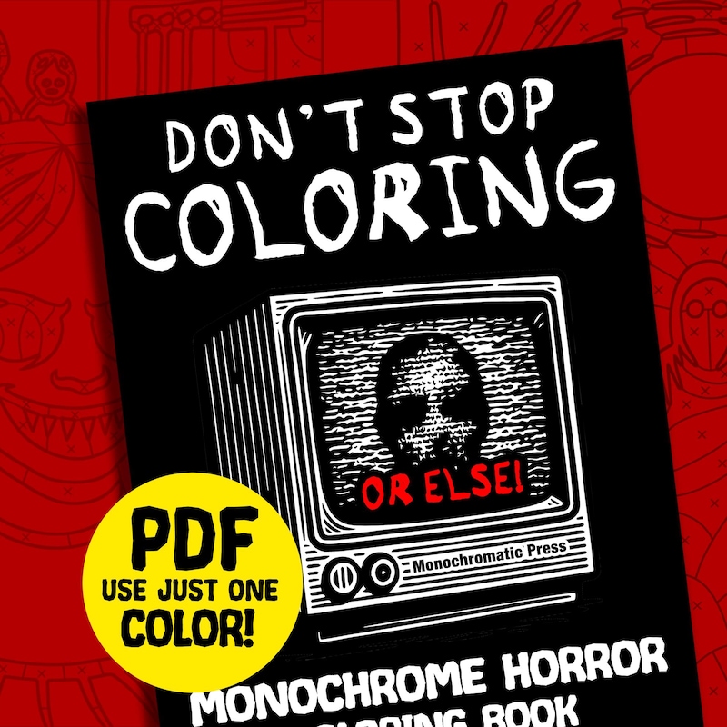 Horror Drawing Pages - Etsy