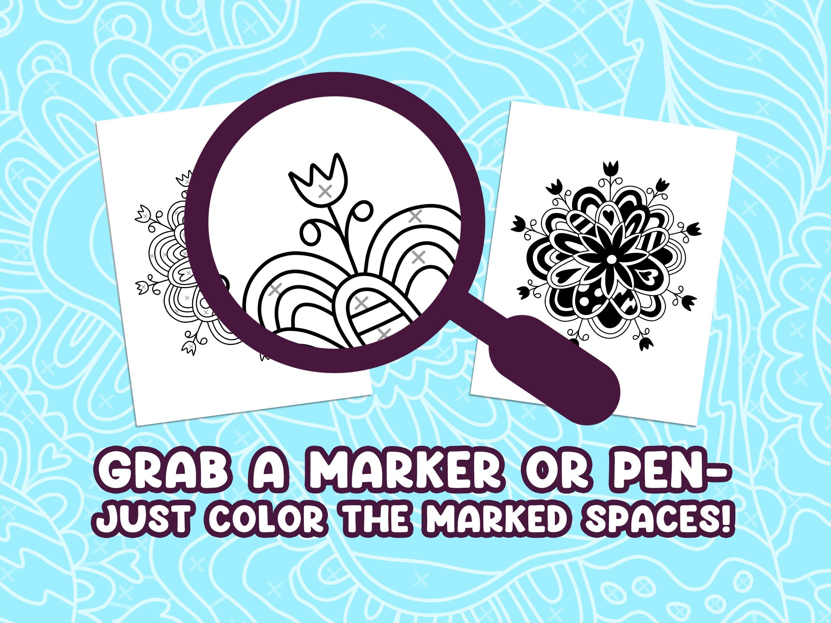 Monochrome Coloring Book Pages—digital Download—40 Mindful Zentangle ...