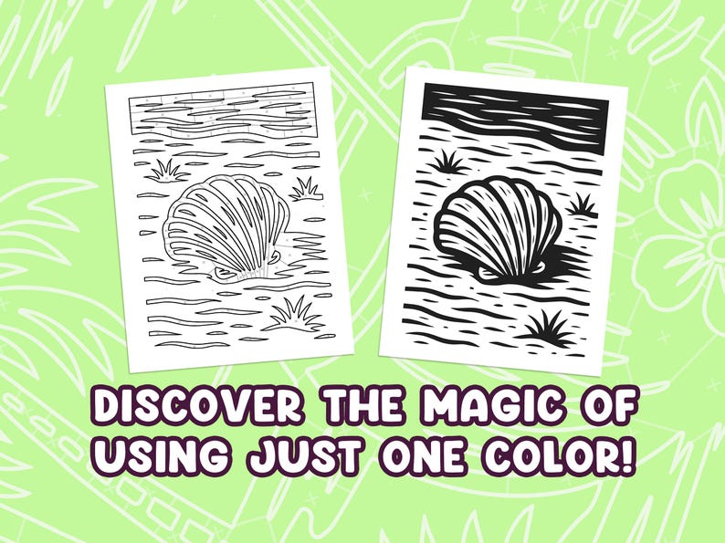 Monochrome Coloring Book Pages—digital Download—50 Cozy Illustration ...