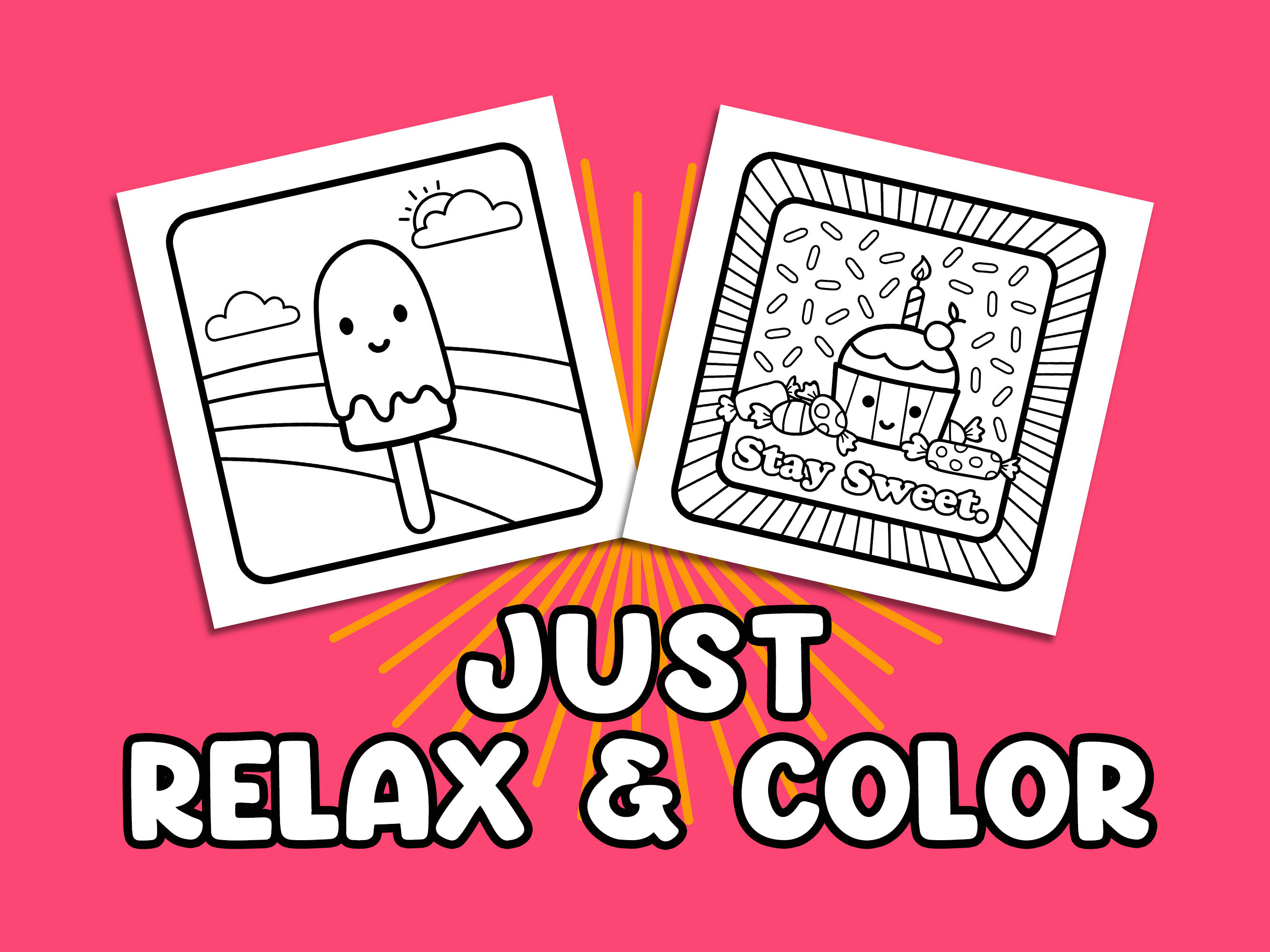 49 Bold and Easy Coloring Pages for Adults and Kids: the Sweetest ...