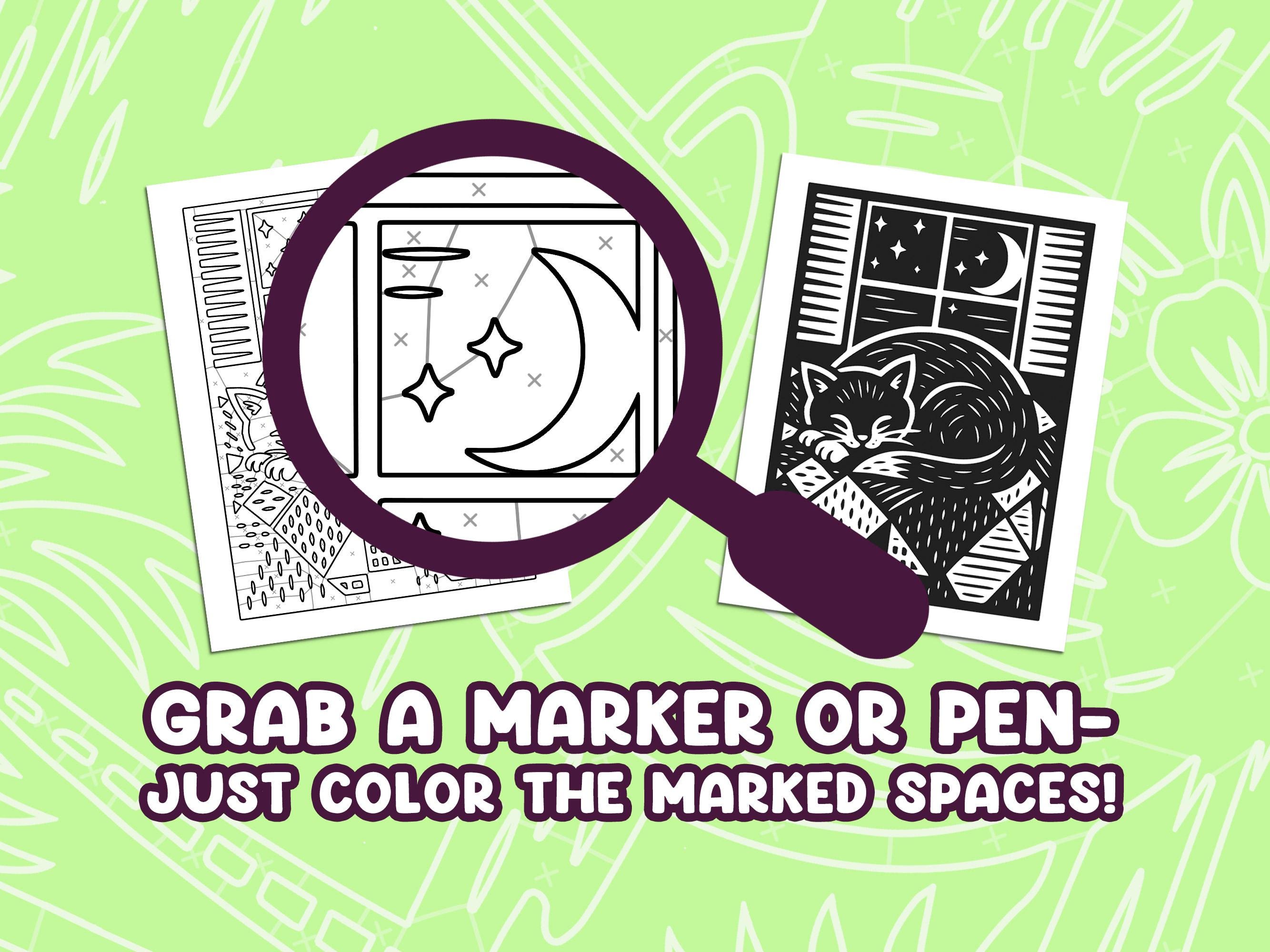 Monochrome Coloring Book Pages—digital Download—50 Cozy Illustration ...