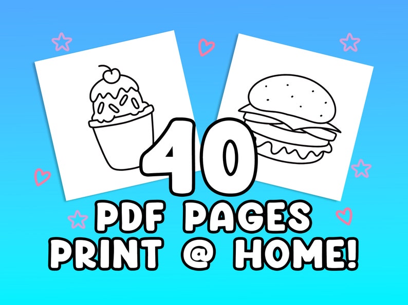 40 Bold and Easy Coloring Pages for Kids and Adults: Food Truck Eats ...