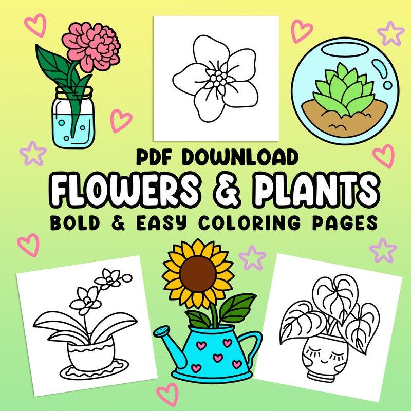 Cute Easy Drawing Flowers - Etsy
