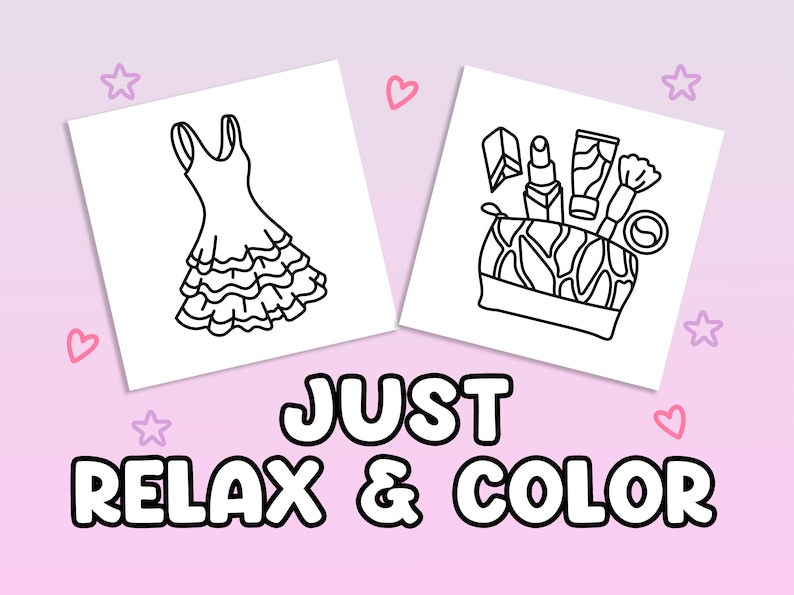 40 Bold and Easy Coloring Pages for Adults and Kids: Girls Night Out ...