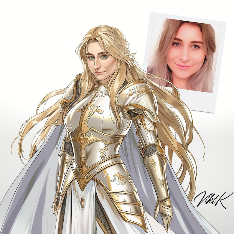 Dnd Custom Character Portrait From Photo, Fantasy Female Character ...