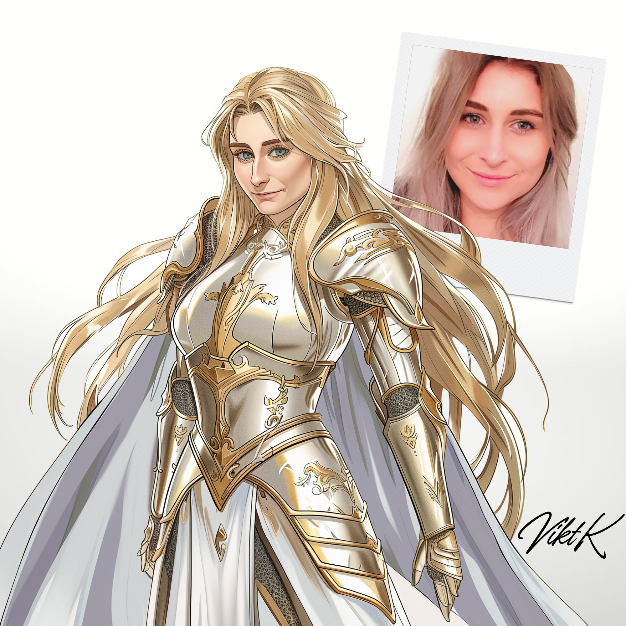 Dnd Custom Character Portrait From Photo, Fantasy Female Character ...