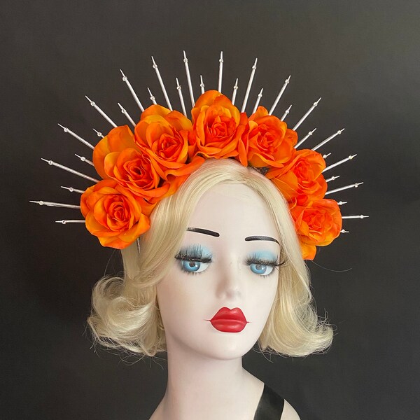 Orange Flower Crown - Etsy