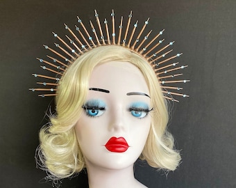 2 Gold Halo Crown Headpiece High Quality Theatrical - Etsy