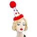 Multi Color Polka Dot Mini Clown Hat With Red Tulle Trim, Classic ...
