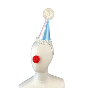 Light Pink and Blue Clown Hat, Scary Clown Costume, Cirque Costume, Kid ...