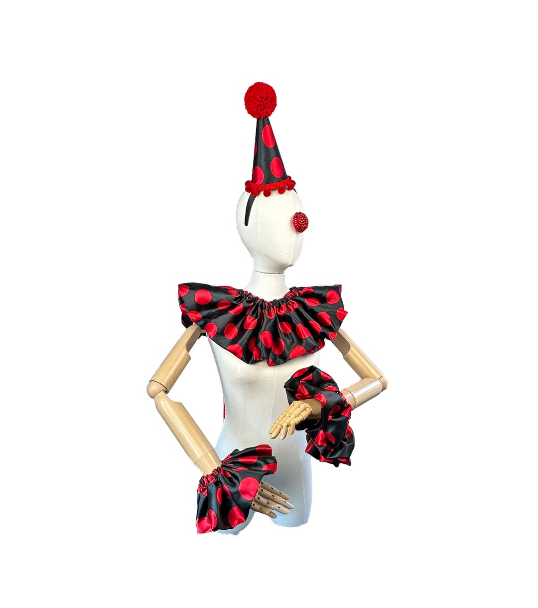 Clown Accessories, Hat, Collar, Cuffs, Halloween Costume, Kids or ...