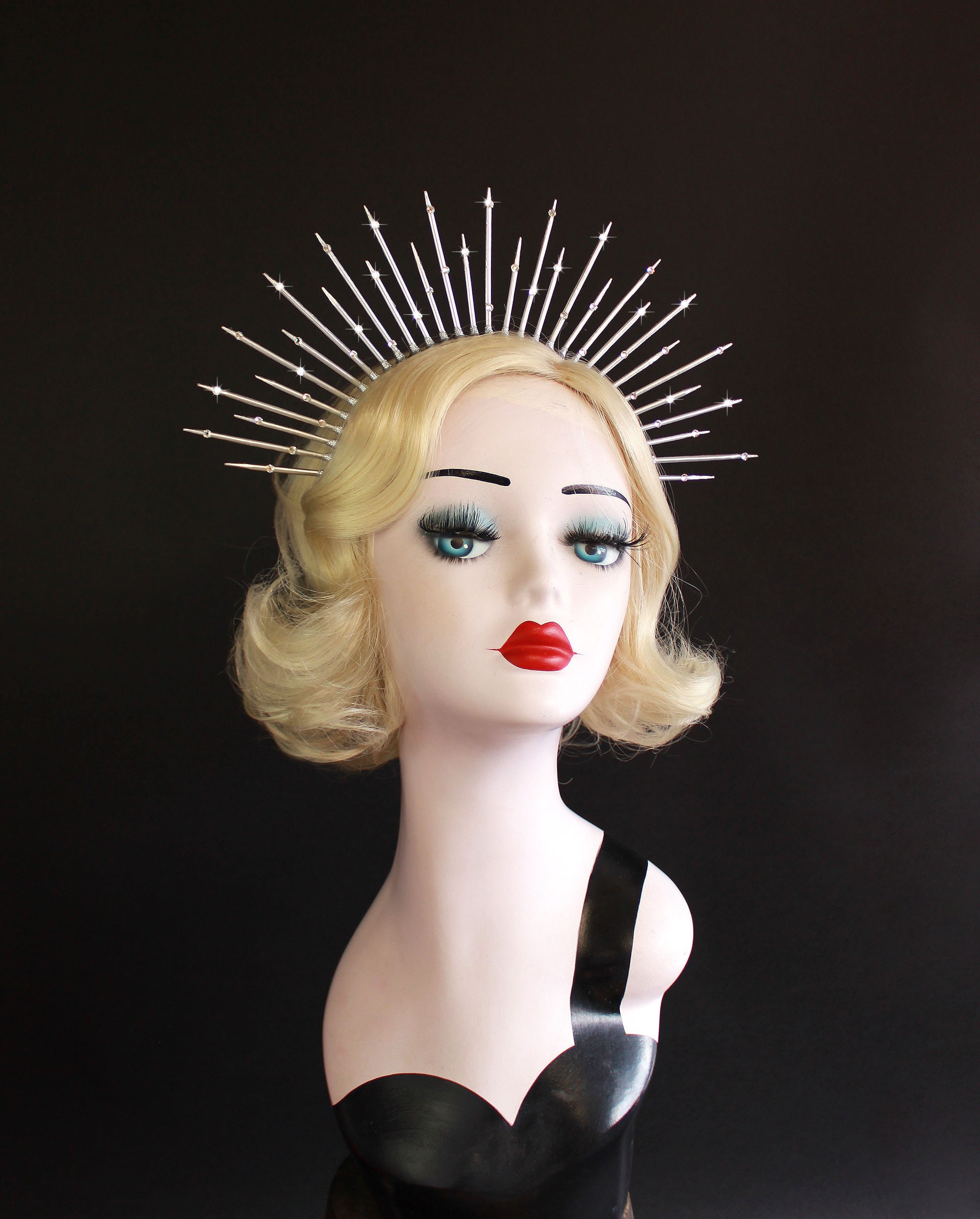 3" Silver Halo Headband, Crown Headpiece, Mermaid, Theatrical Costuming ...