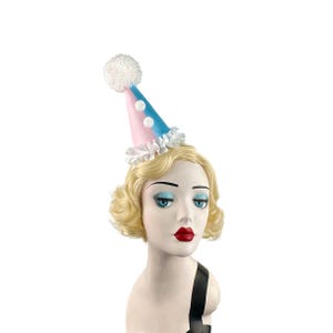 Light Pink and Blue Clown Hat, Scary Clown Costume, Cirque Costume, Kid ...