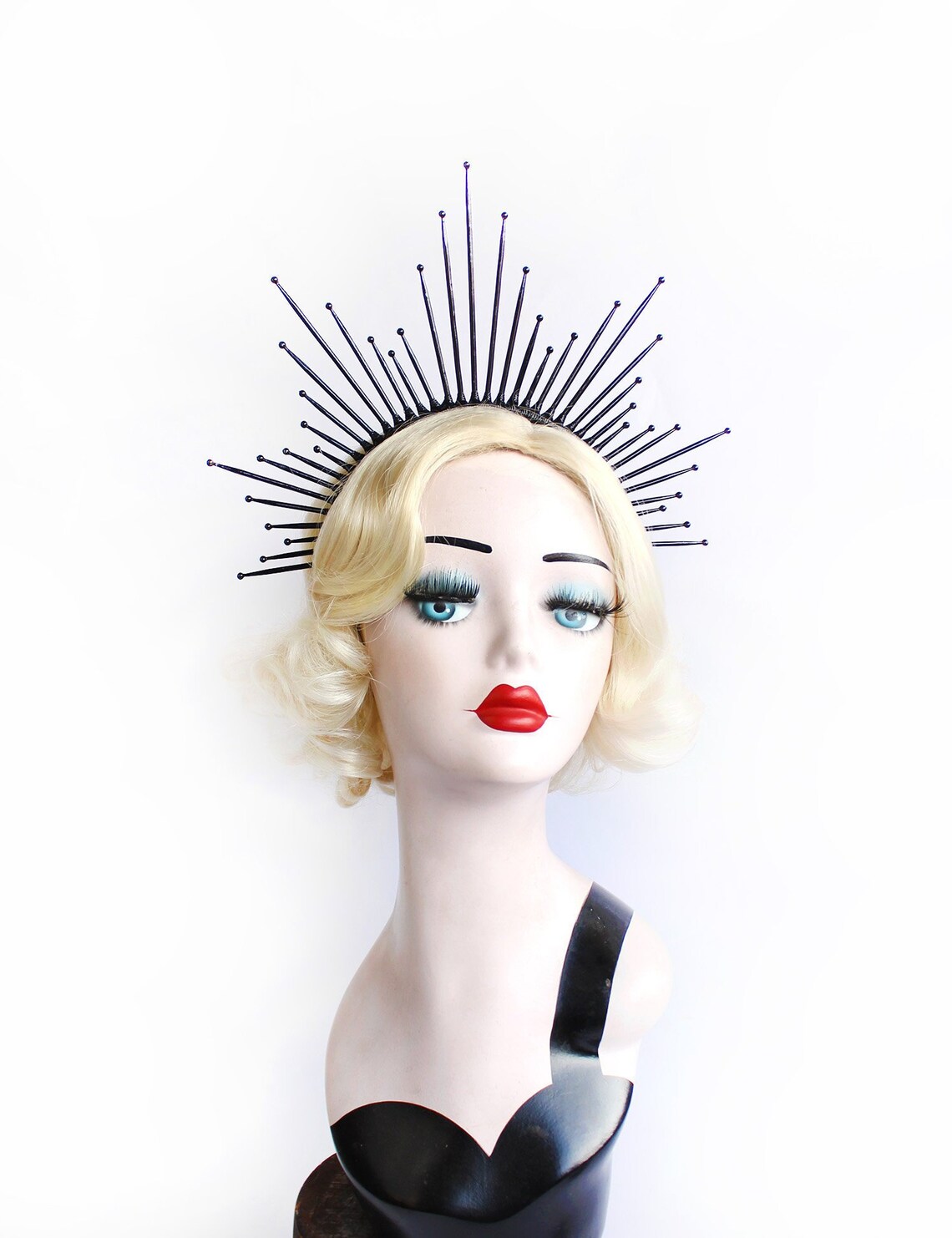 5 Black Halo Headpiece With Swarovski Crystal Beaded - Etsy