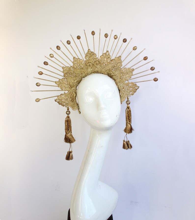 Sun Goddess Crown Headband Halo Headpiece Bridal Headdress - Etsy