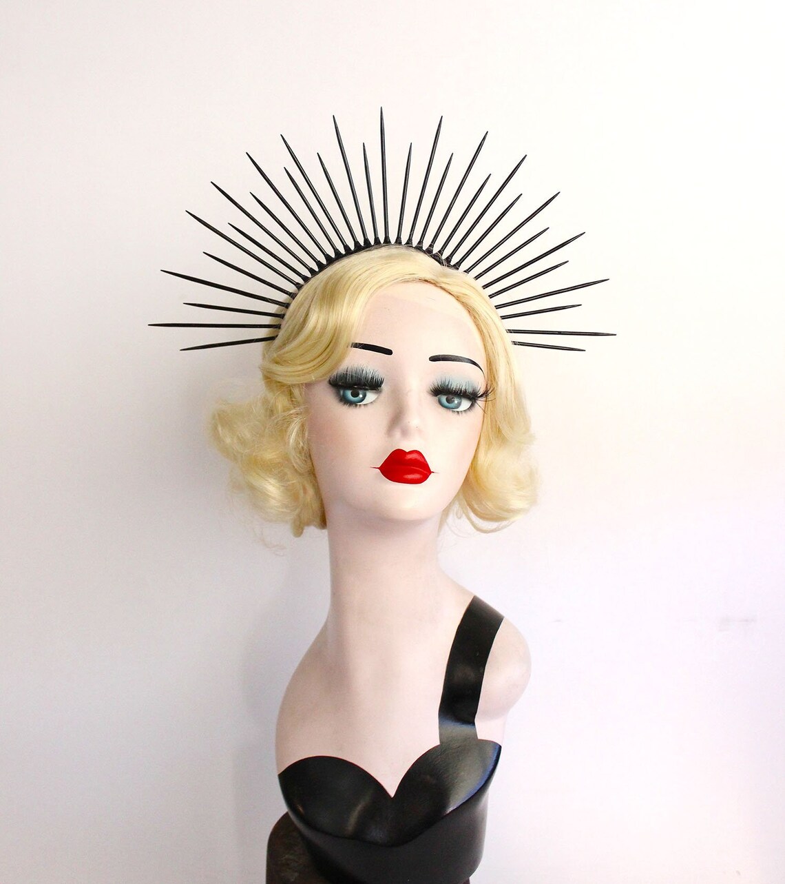 4 Black Halo Crown Black Spike Crown Bridal Crown | Etsy