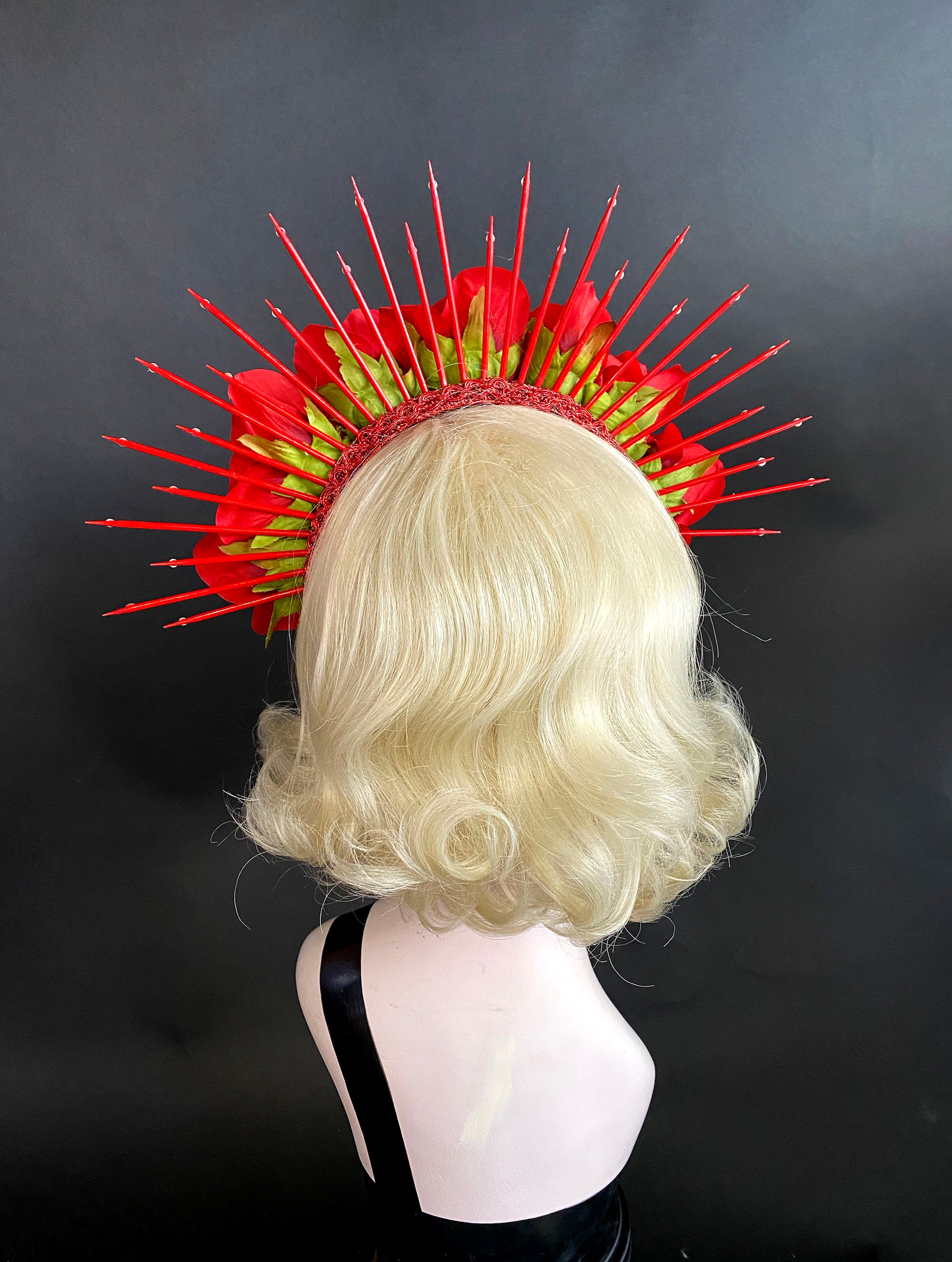 Red Rose Flower Crown Red Halo Crown Bridal Crown Crown | Etsy