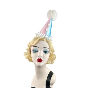 Light Pink and Blue Clown Hat, Scary Clown Costume, Cirque Costume, Kid ...