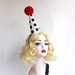 Mini Clown Hat Black White and Red Classic Circus - Etsy Canada