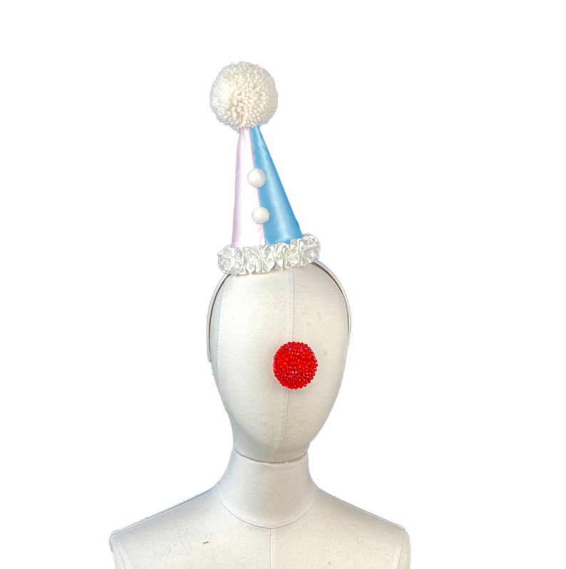 Light Pink and Blue Clown Hat Scary Clown Costume Cirque - Etsy