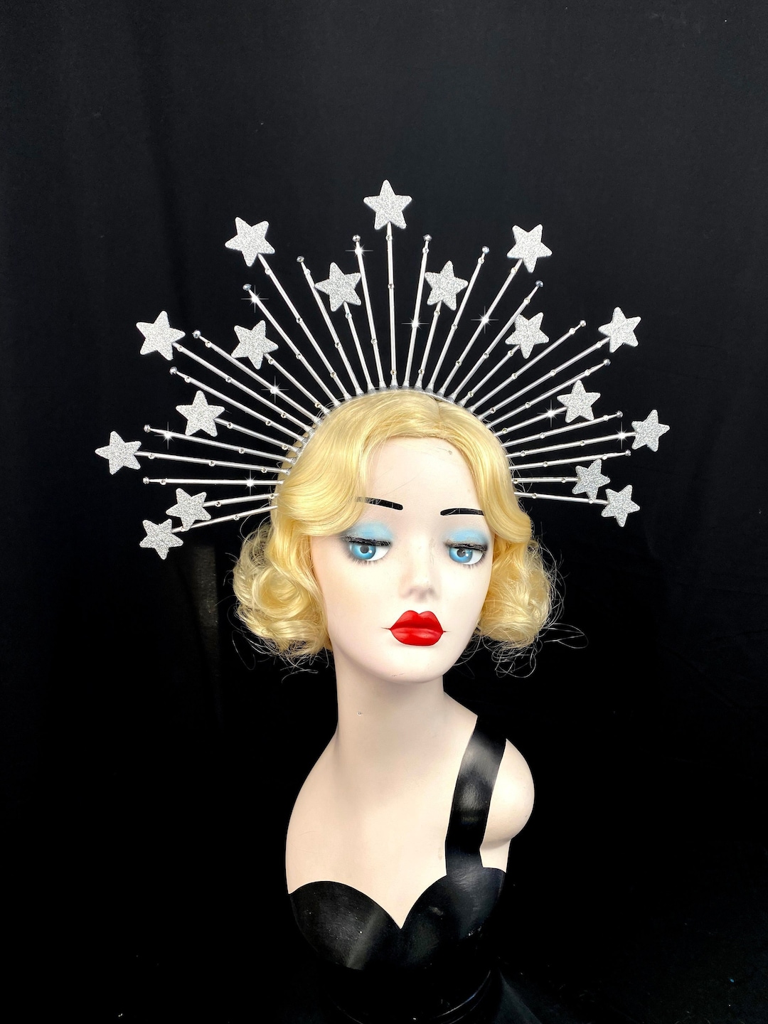 Silver Star Crown, Theatrical Costuming, Star Headband, Bridal Crown ...