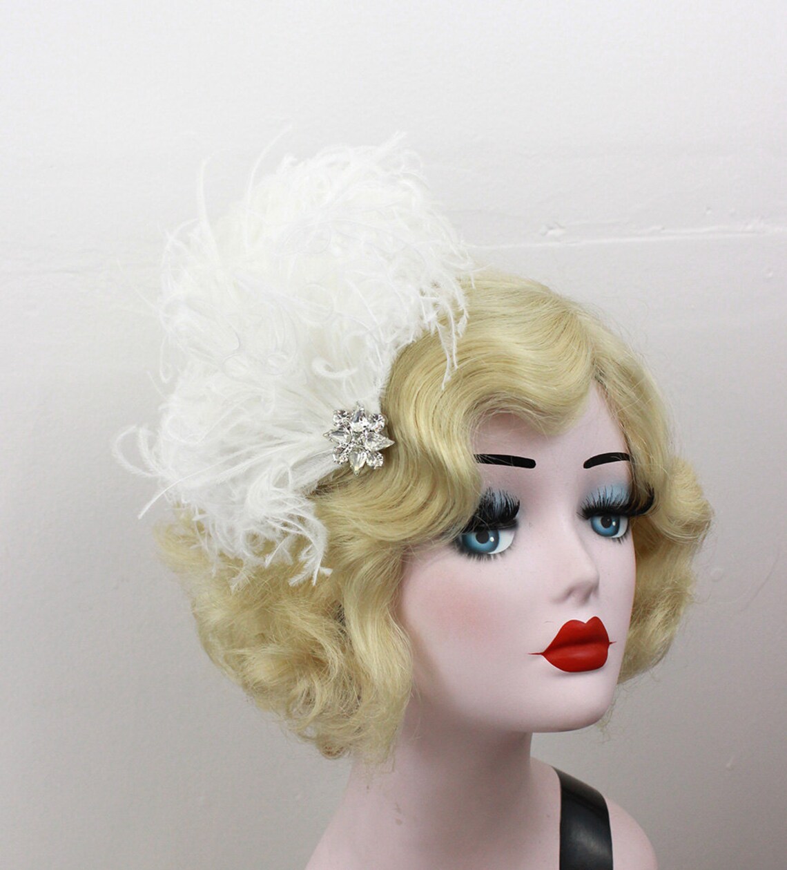 White Feather Fascinator Feather HeadPiece Bridal Hair | Etsy