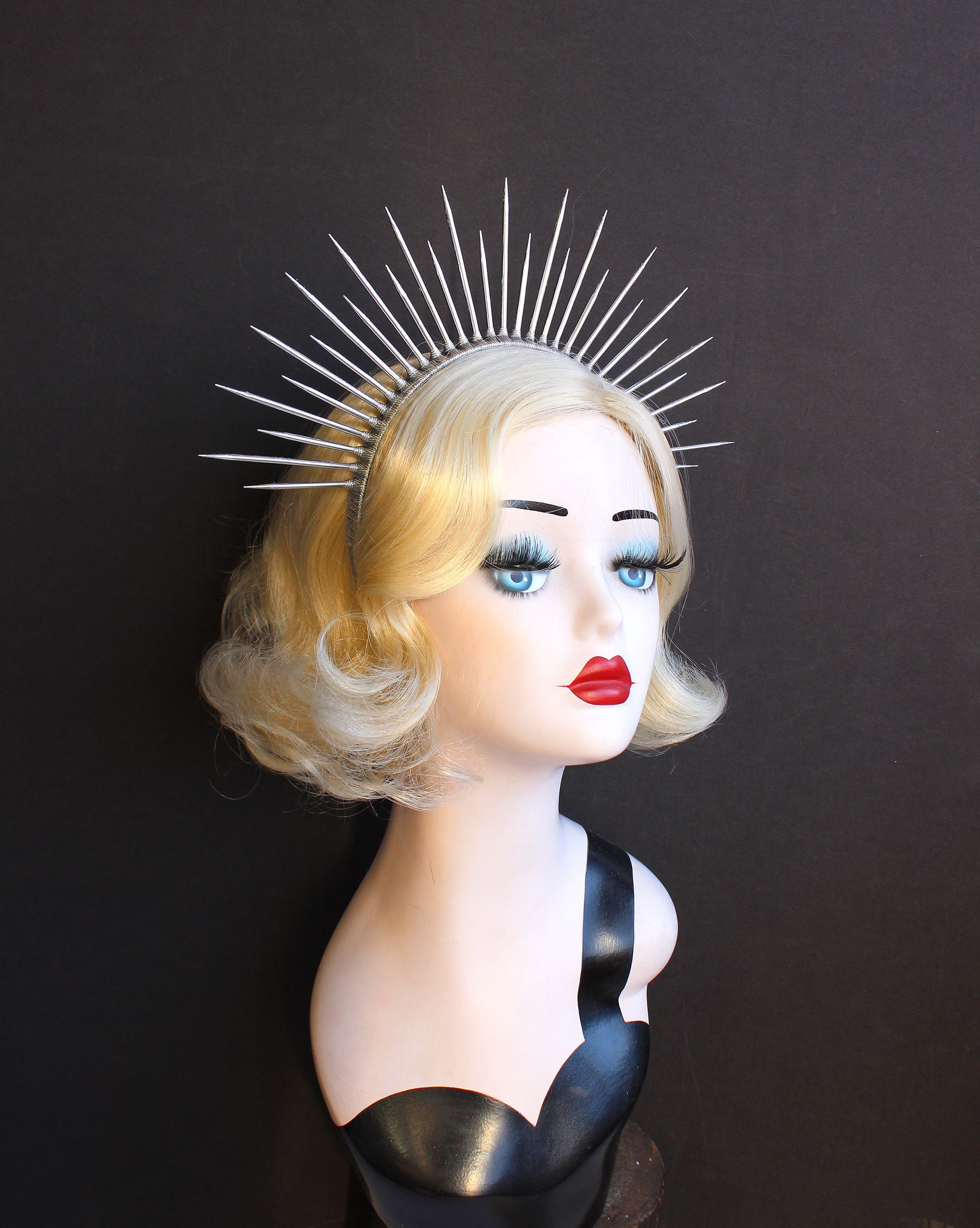 Silver Halo Crown 3 Silver Spike Crown Bridal Crown | Etsy